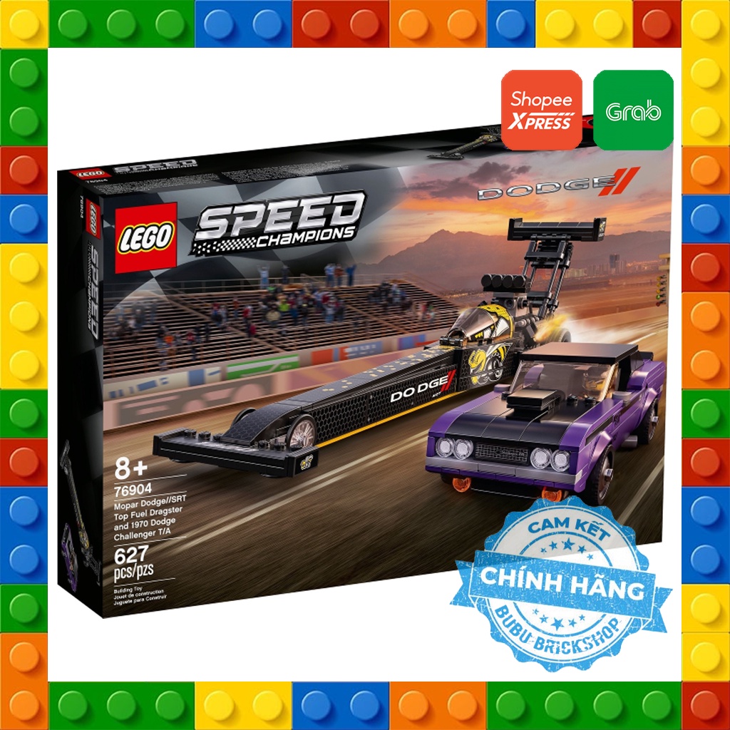 Lego Speed Champions 76904 - Mopar Dodge SRT Top Fuel Dragster and 1970 ...