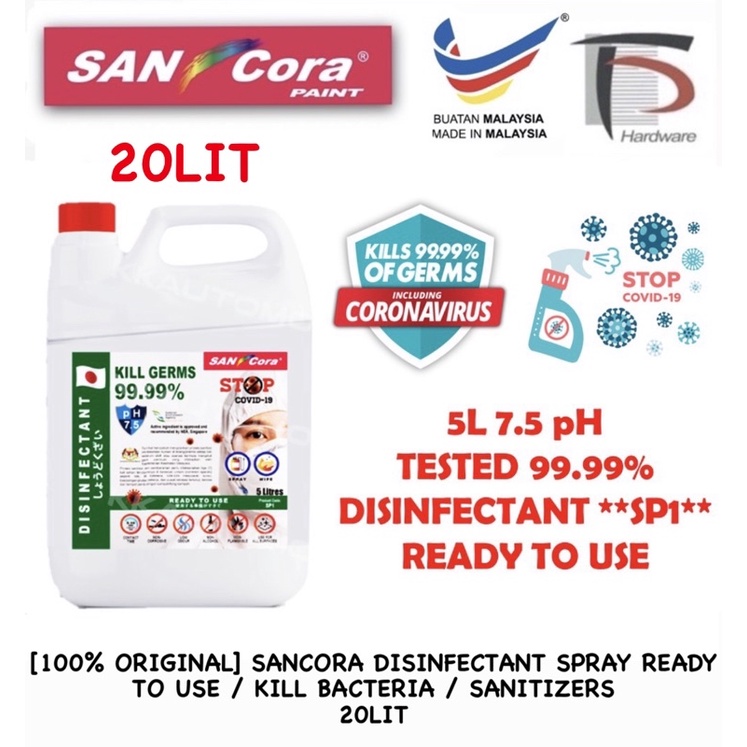 [100% ORIGINAL] SANCORA DISINFECTANT SPRAY READY TO USE / KILL BACTERIA ...