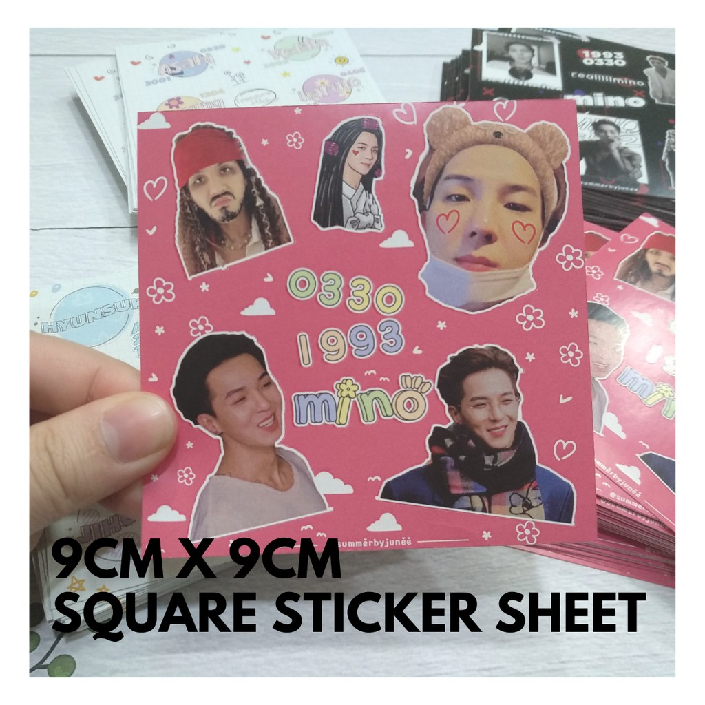 SQUARE STICKER SHEETS 12 PCS ONLY RM12 ♡MIRRORCOAT STICKER | Shopee ...