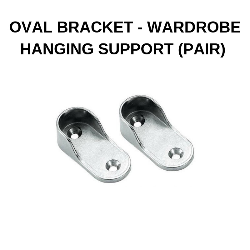 OVAL BRACKET - WARDROBE HANGING SUPPORT (PAIR) | Shopee Malaysia