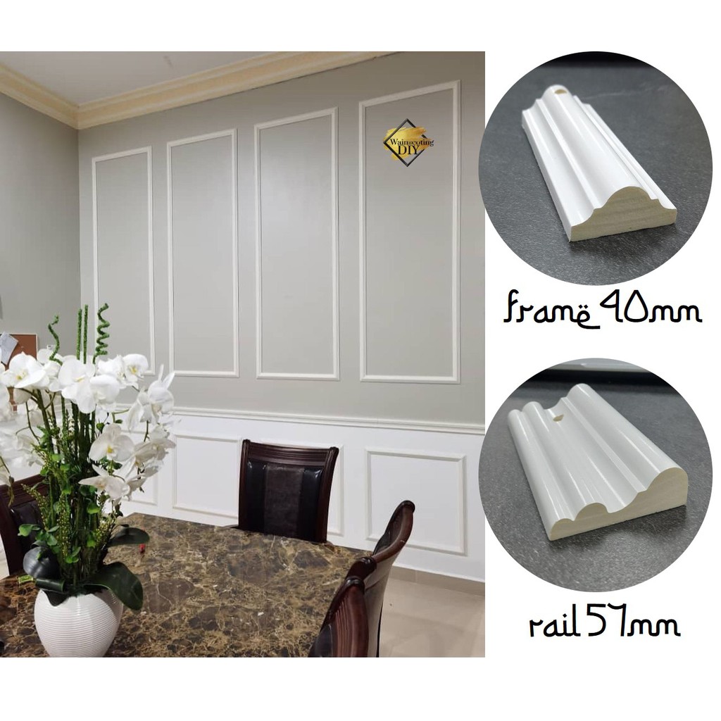 Wainscoting PU 1200mm/ Keras Bukan Foam / Siap Potong / Senang Pasang ...