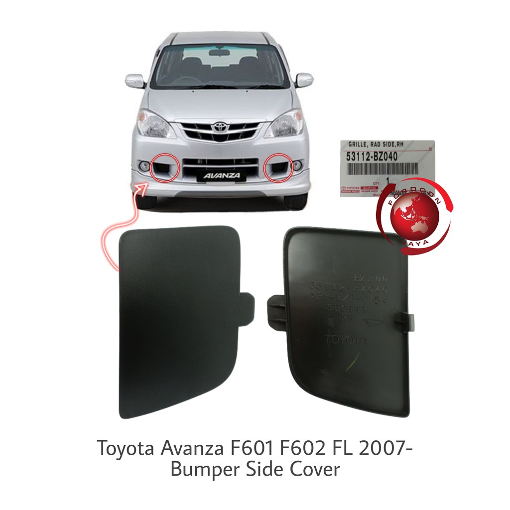 Toyota Avanza Front Bumper Center Cover LH /RH F601 1.3 2007- FL F602 1 ...