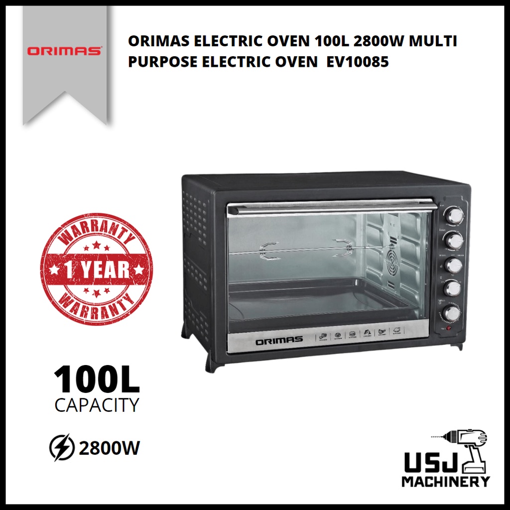 ORIMAS Electric Oven 100L 2800W EV10085 | 1 Year Warranty | Shopee Malaysia