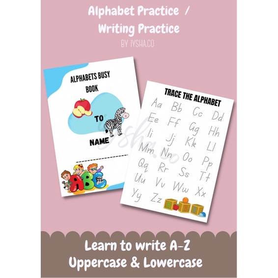 ALPHABET A-Z & NUMBERING TRACING WRITING / LATIHAN MENULIS (HARDCOPY ...