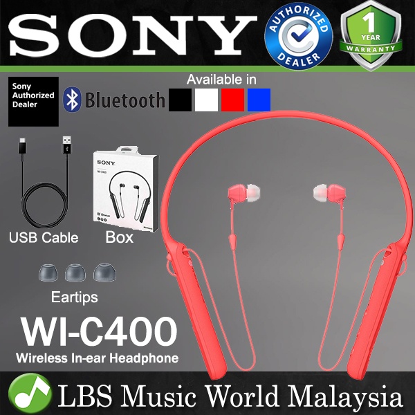 Sony WI-C400 Wireless In Ear Headphone with NFC and Bluetooth (WIC400 ...