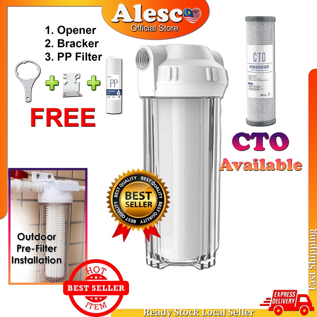 10" Clear Transparent Filter Outdoor CTO PP Catridge Water Filter ...