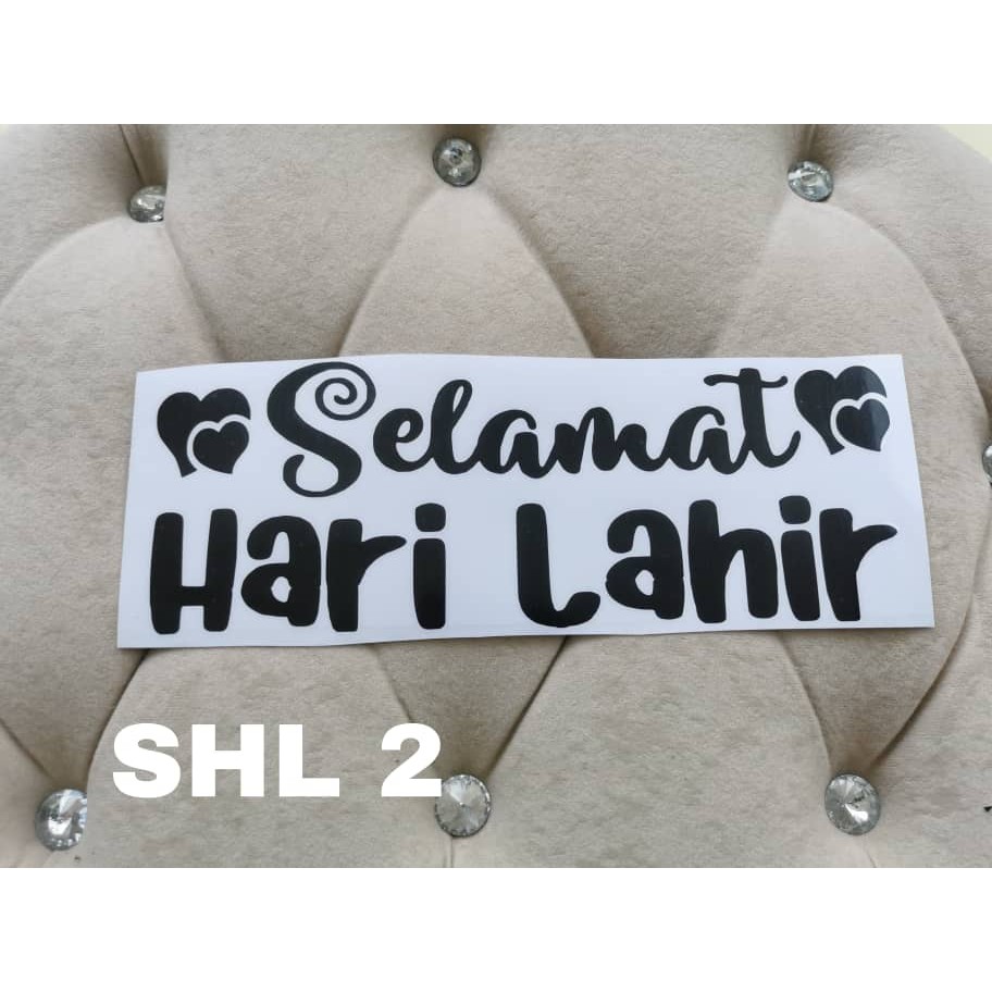 SELAMAT HARI LAHIR Sticker For Transparent Balloon (18-24 inches) 1PCS ...