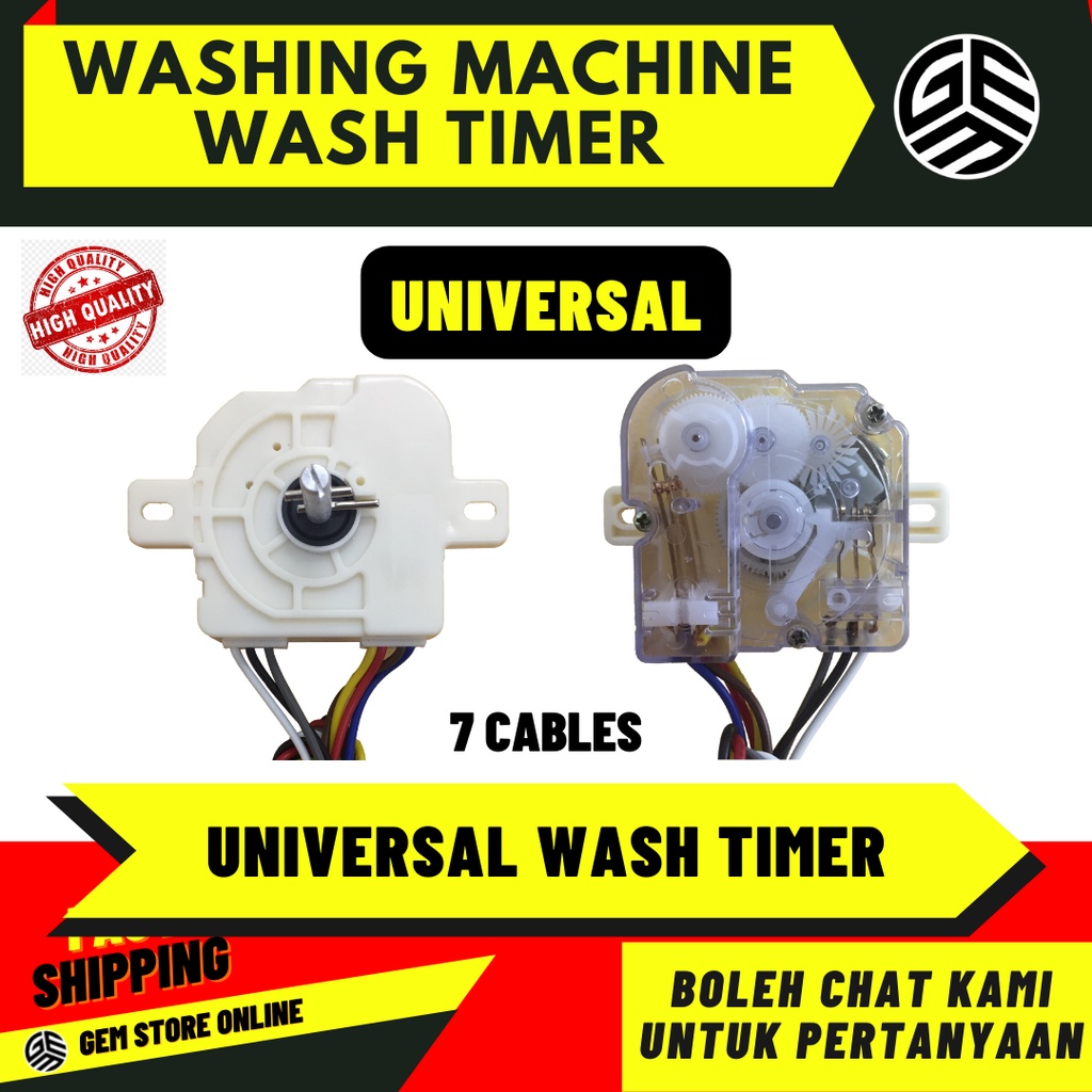 WASHING MACHINE UNIVERSAL WASH TIMER / TIMER MESIN BASUH ( 7 CABLE ...