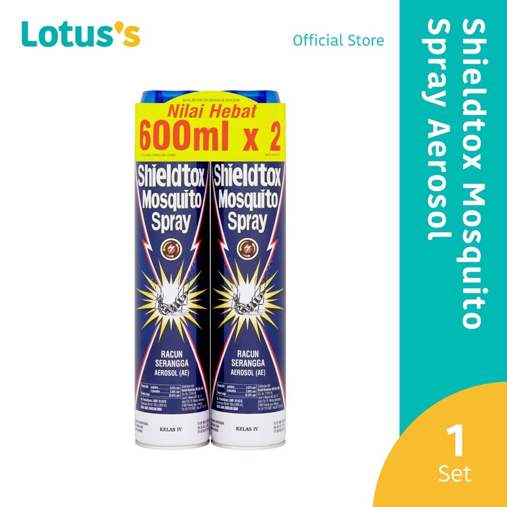Shieldtox Mosquito Spray Aerosol (2 x 600ml) | Shopee Malaysia
