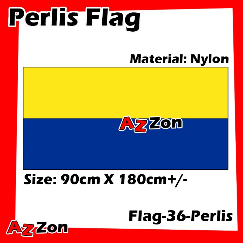 Perlis Flag / Bendera / Negeri Bendera / State Flag / Jalur Gemilang ...