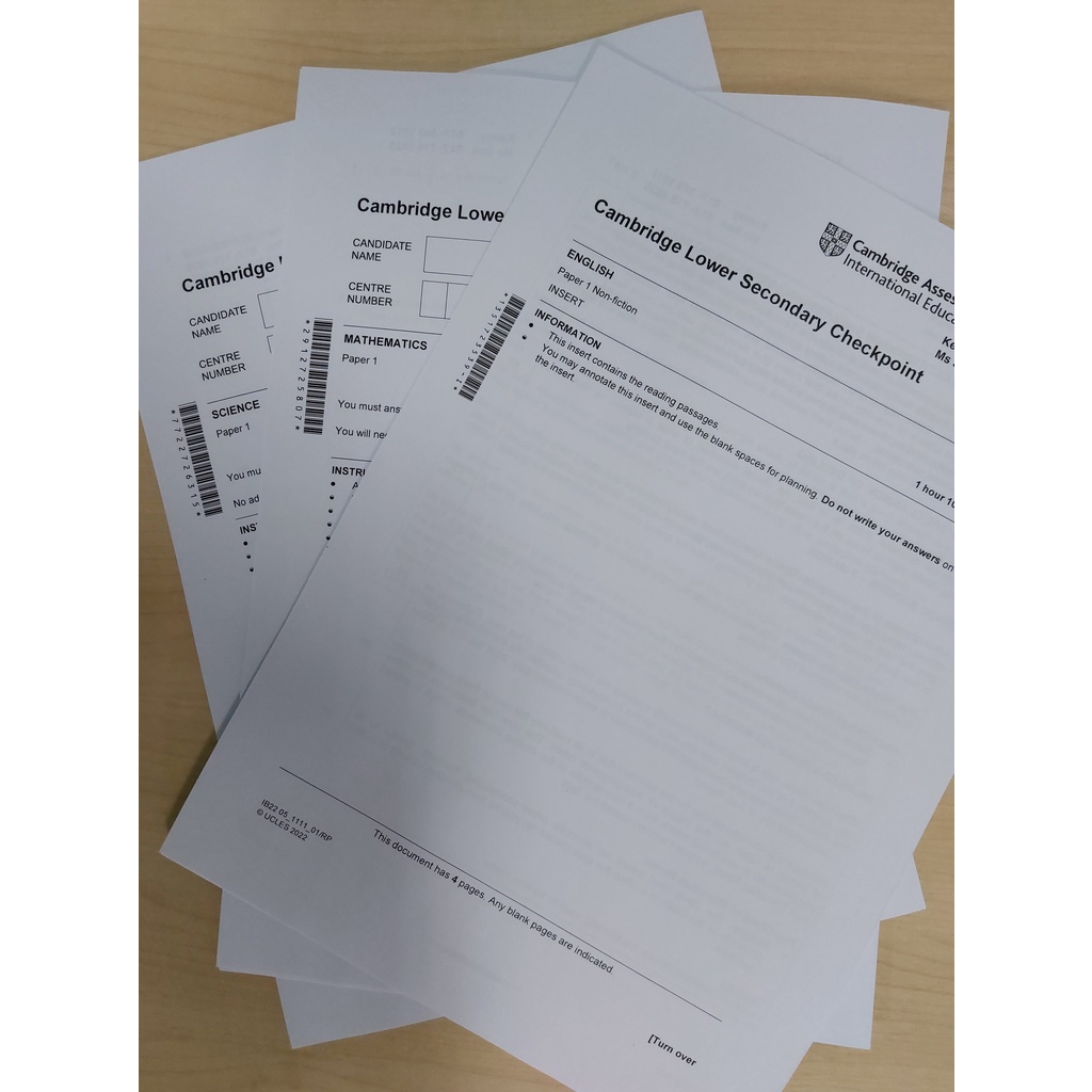 Year 6 | Year 9 | Cambridge Checkpoint Oct 2023| English | Science ...