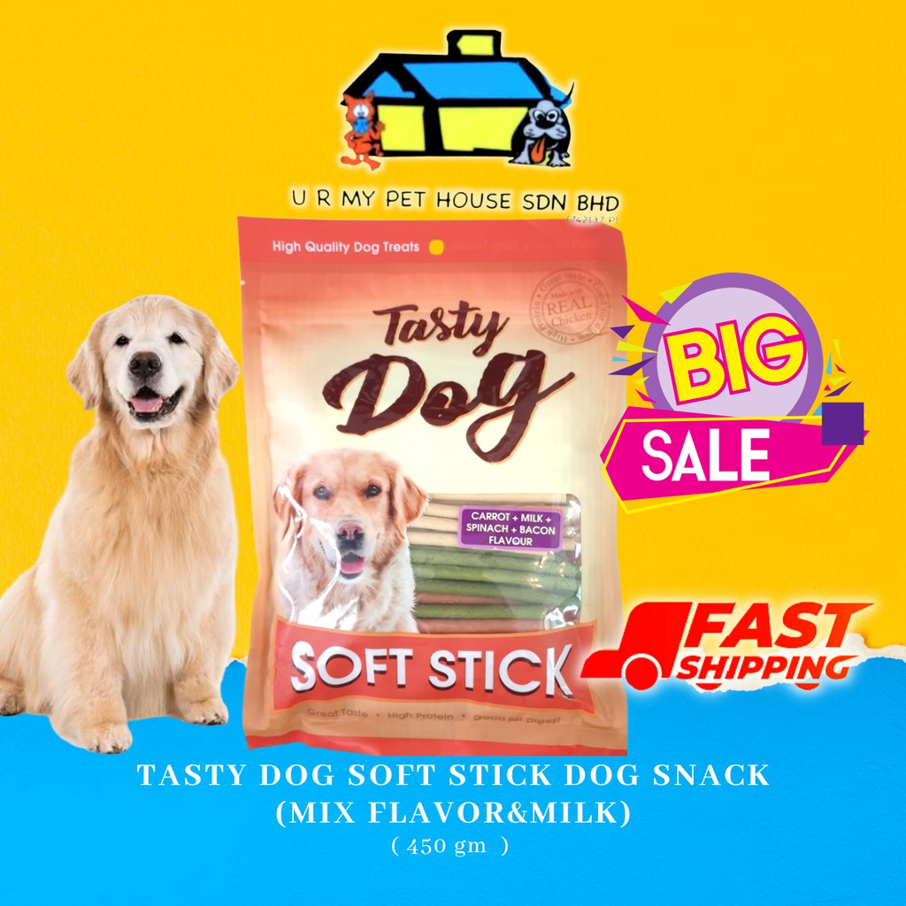 Tasty Dog Soft Stick Dog Snack 450g (mix flavor&milk) | Shopee Malaysia