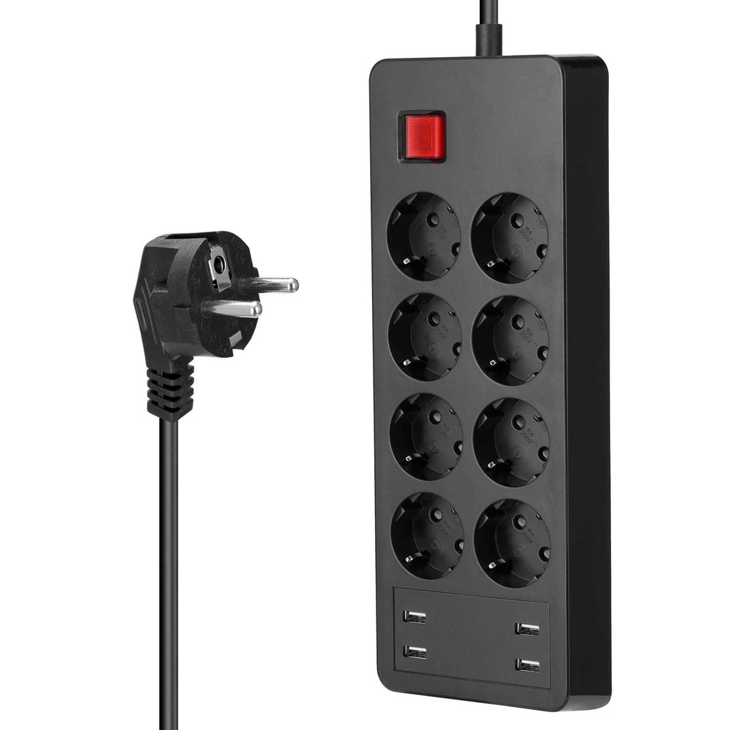8AC 4USB EU Outlets Power Strips EU Hole Line Platooninsert USB Cell ...