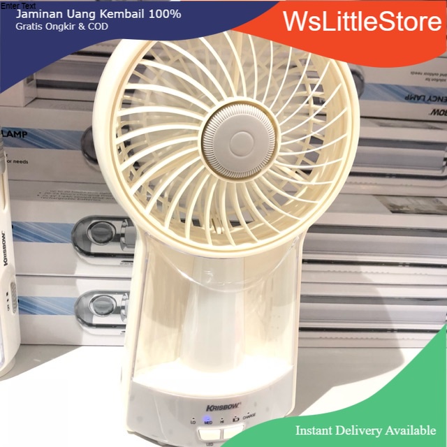 Krisbow MINI WHITE FAN AND EMERGENCY LAMP FAN AND Small EMERGENCY ...