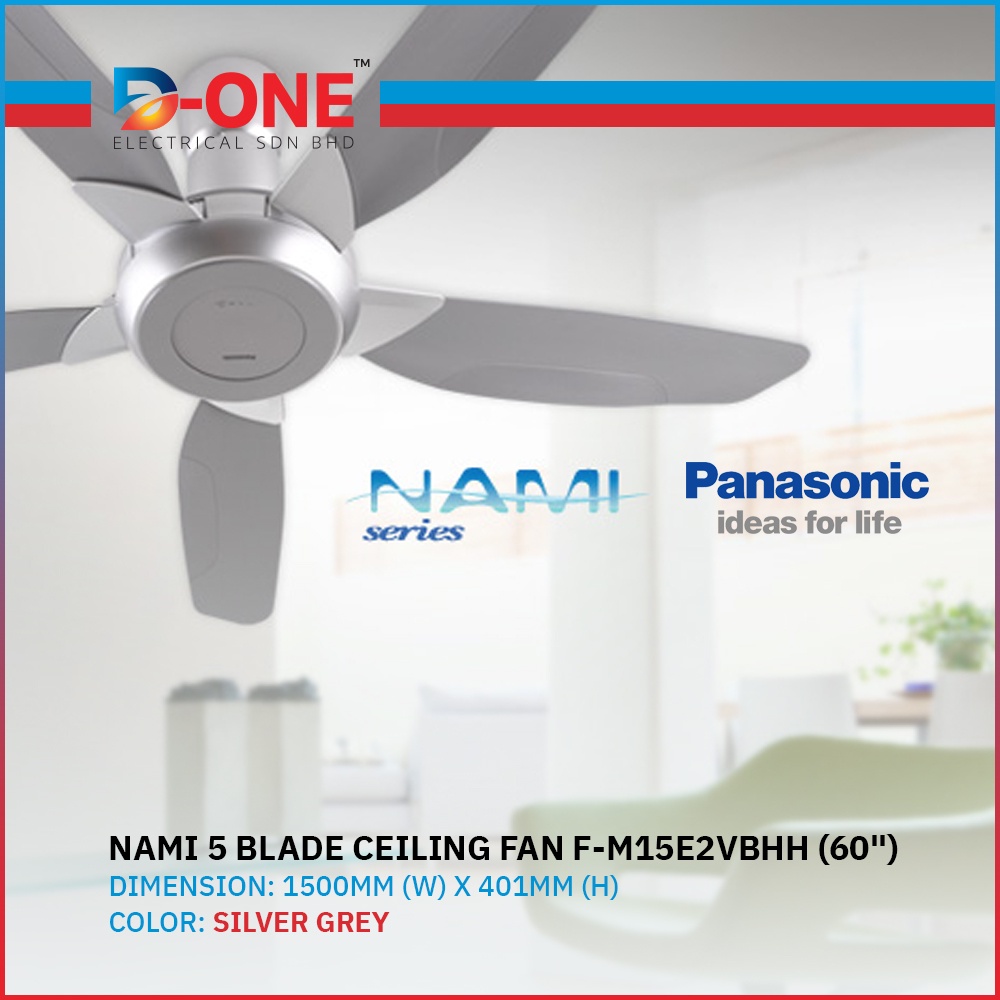 PANASONIC NAMI 5 BLADE CEILING FAN F-M15E2VBHH (60") | Shopee Malaysia