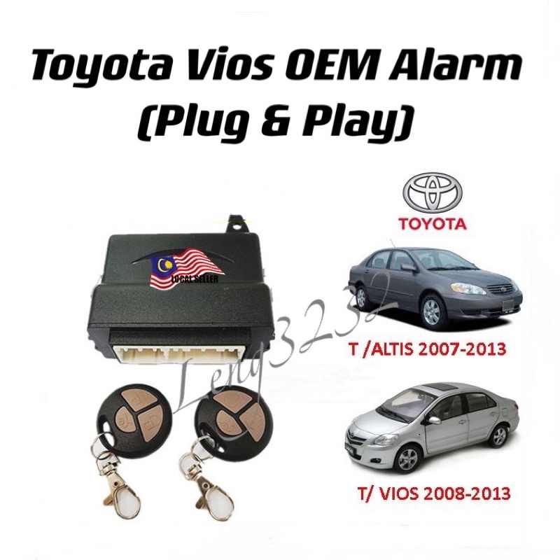Toyota Vios & Altis Car Alarm System & Security (Plug & Play) | Shopee ...