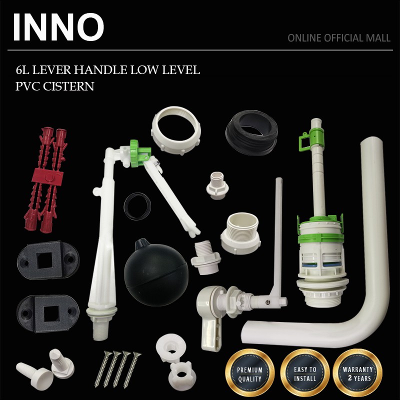 INNO 6L LEVER HANDLE LOW LEVEL PVC CISTERN- BURGUNDY | Shopee Malaysia