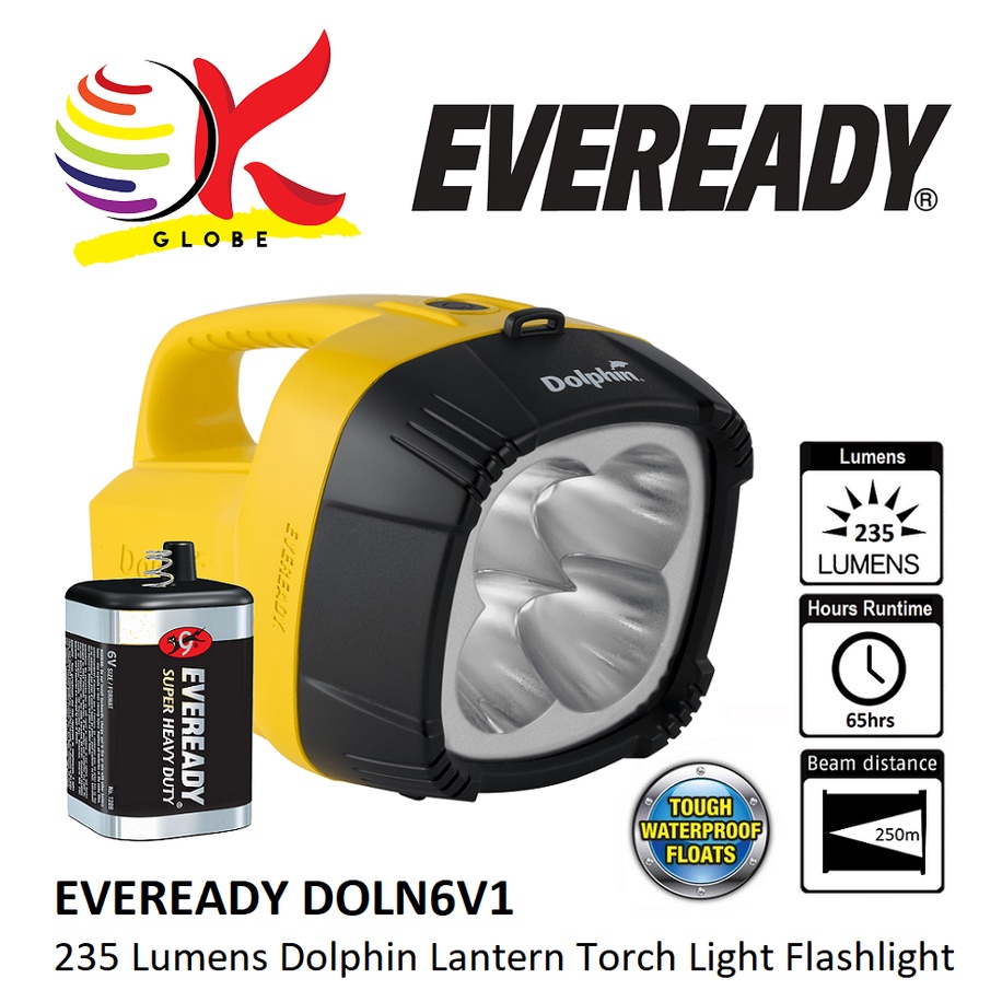 EVEREADY DOLN6V1 235 LUMENS DOLPHIN LED LATERN TORCH LIGHT FLASHLIGHT ...