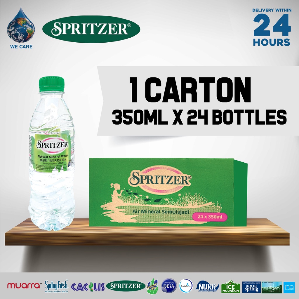 SPRITZER Mineral Water (350ml x 24 Bottles x 1 Carton) | Shopee Malaysia