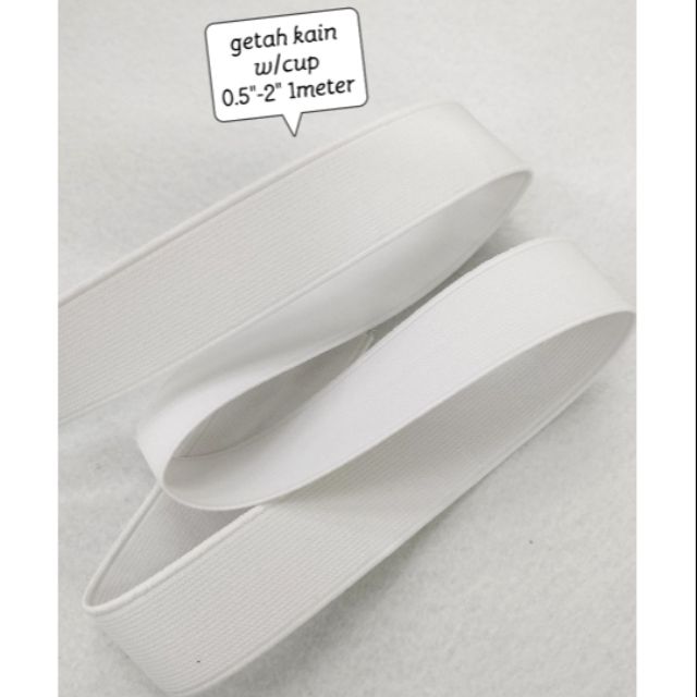 Getah kain elastik putih "WORLD CUP" 1meter | Shopee Malaysia