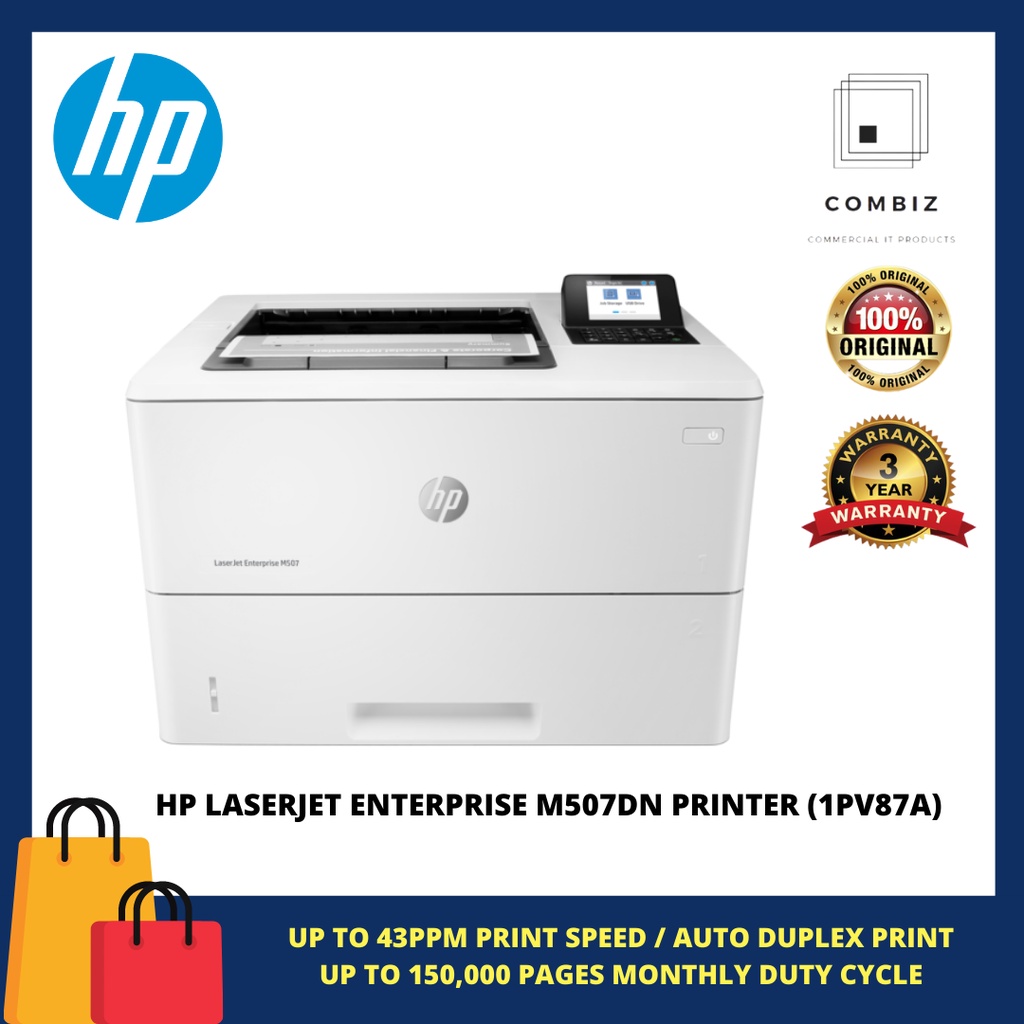 HP LASERJET ENTERPRISE M507DN PRINTER (1PV87A) STOCK PLEASE CONTACT ...