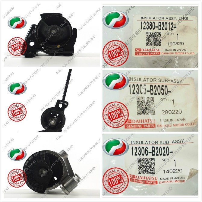 Set Tapak Enjin Perodua Viva Auto & Manual Engine Mounting Set 12305 ...