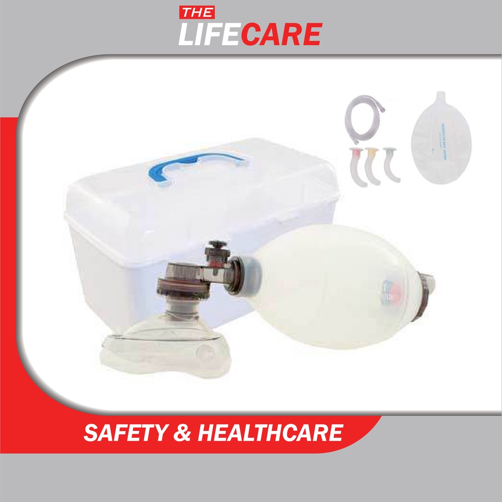 BVM Reusable Silicon Resuscitator Ambu Bag Valve Mask (Adult,Child ...