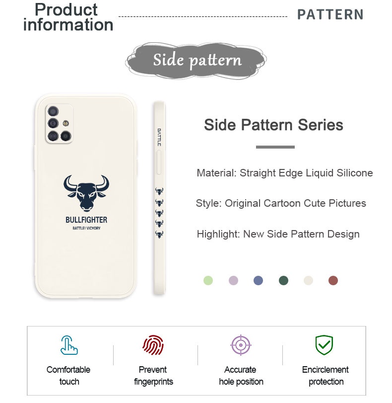 Simple Bull Phone Case For Samsung Galaxy A71 A51 4G A21S Fashion Cover ...