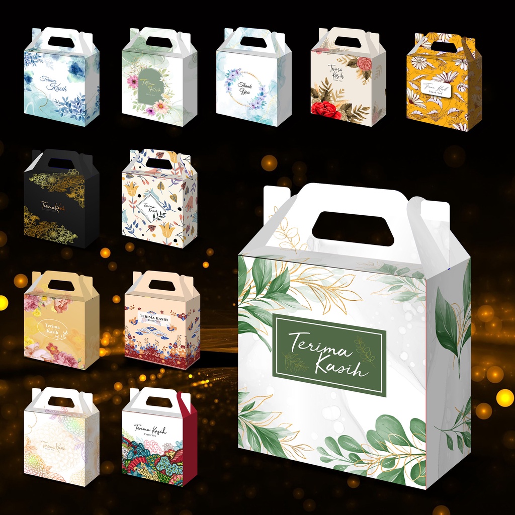 100pcs PROMOSI Doorgift Box | Wedding Box | Goodies Box | Kotak Kahwin ...