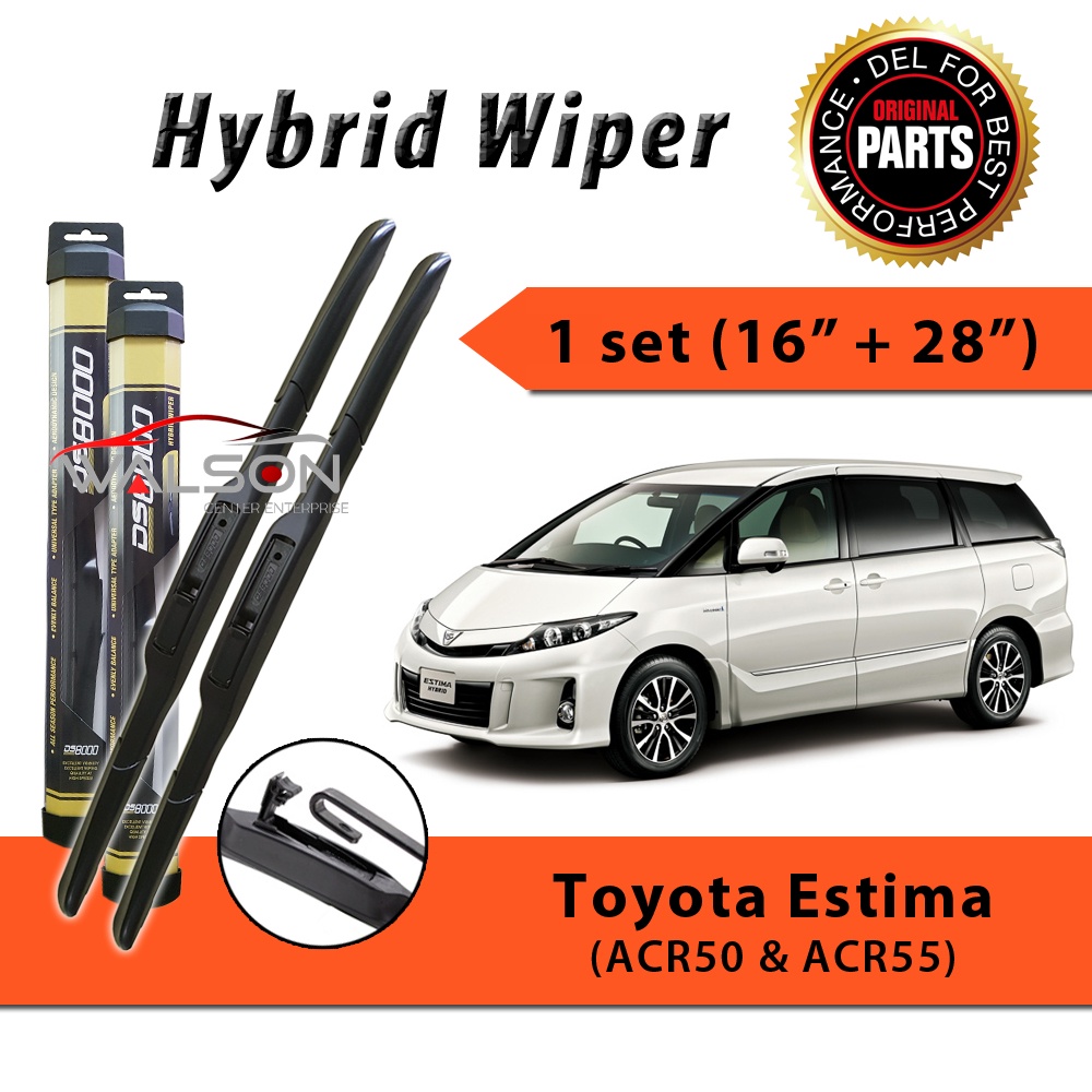 Hybrid Wiper Toyota Estima Previa ACR50 ACR55 2007 to 2017 16"+28 ...