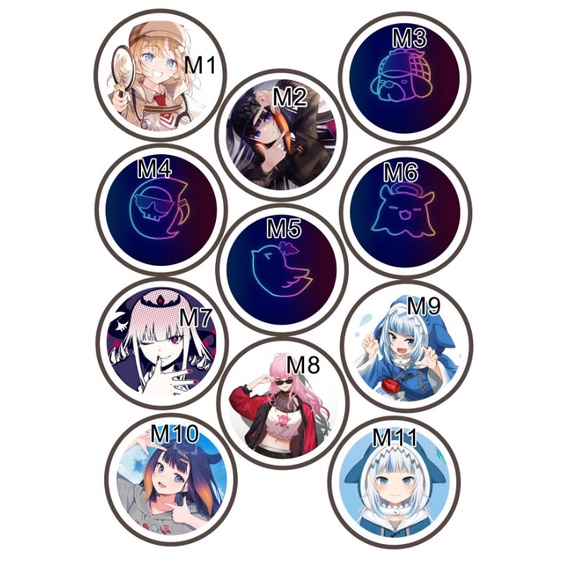 Hololive Holomyth HoloCouncil HololiveGen3 HoloX 58mm pin button badge ...