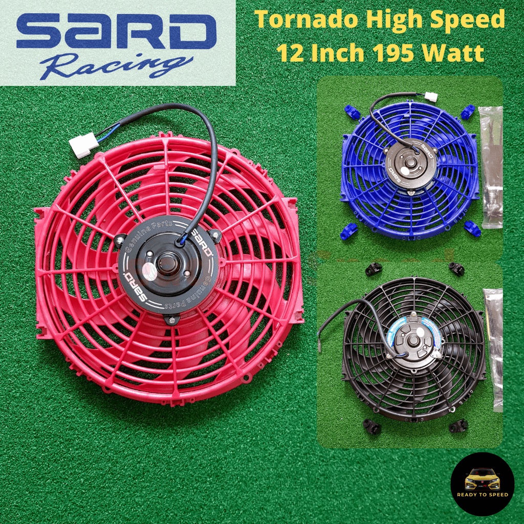 SARD TORNADO 12 Inch Super High Speed 195W Radiator Fan - Push / Pull ...