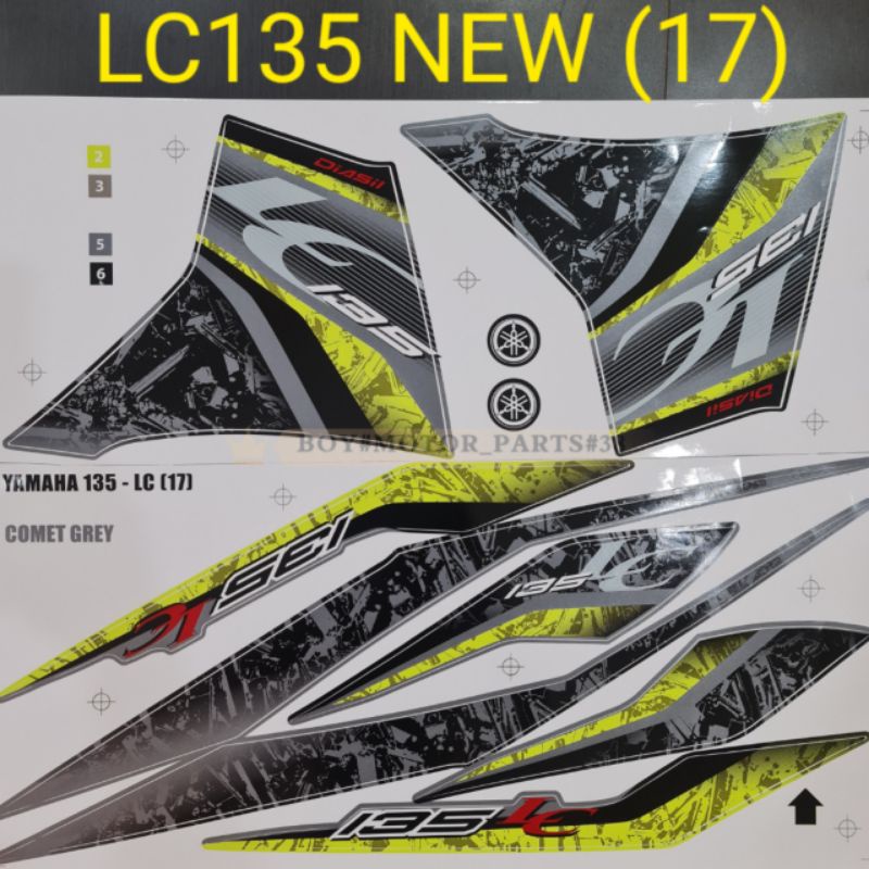 YAMAHA LC135 NEW LCV2 V3 V4 V5 V6 (17) BODY STRIPE STICKER | Shopee ...