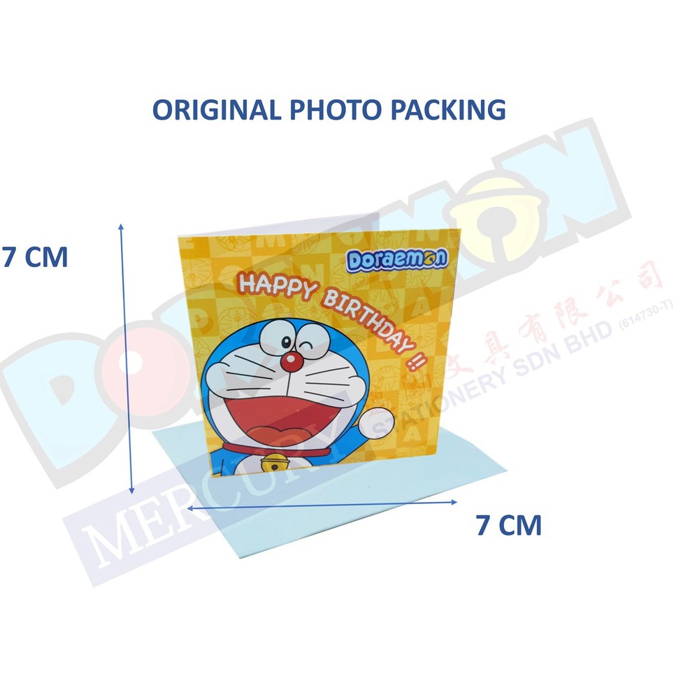 [ORIGINAL LICENSE] DORAEMON BIRTHDAY CARD SMALL (YELLOW) | Shopee Malaysia