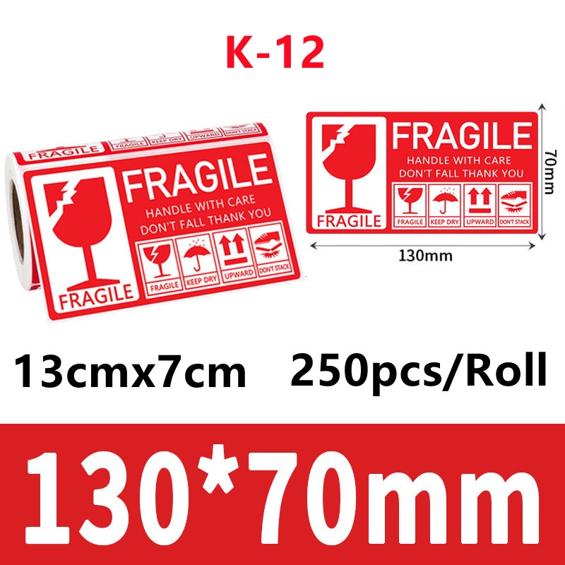 🇲🇾 1000pcs/roll Fragile Sticker Pos Laju Courier Handle With Care Do ...