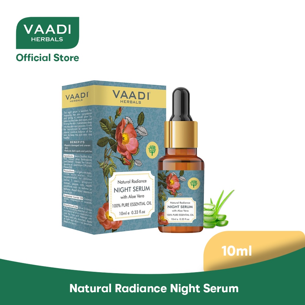 VAADI HERBAL ORGANICS Organic Natural Radiance Night Serum With Aloe ...