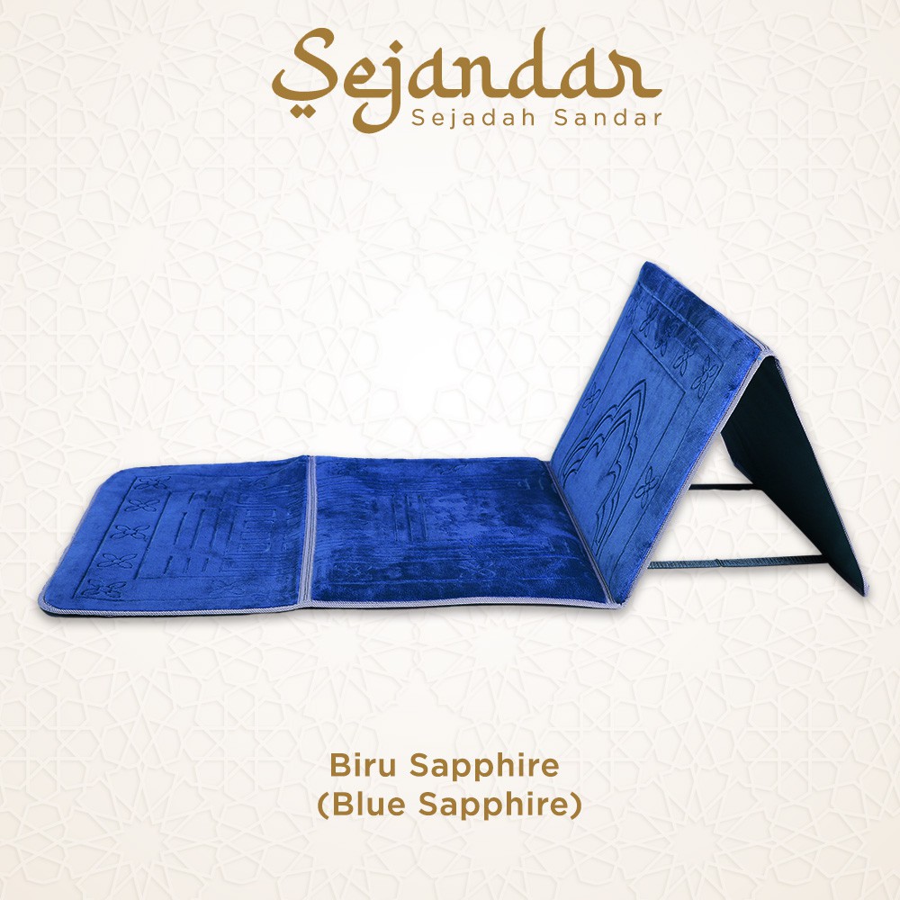 Sejadah Sandar: Biru Sapphire 🎉PERCUMA BEG 🎉 | Shopee Malaysia