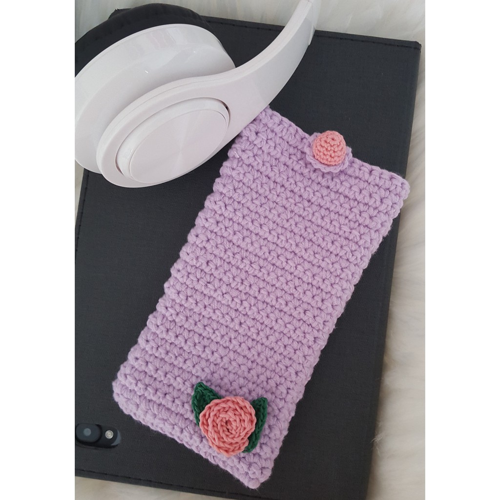 Ready made/Crochet Handmade Men's Scarf & handphone Pouch/Customade ...