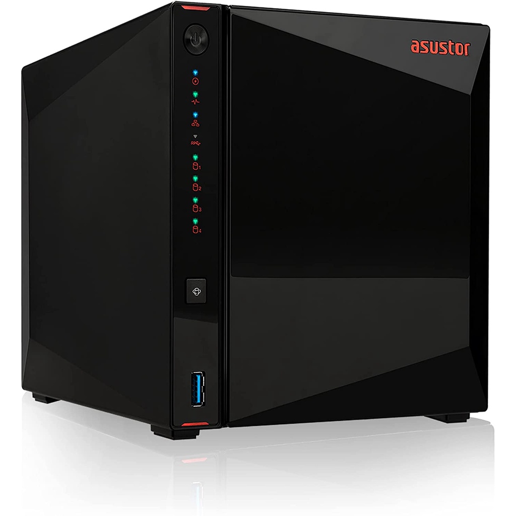 Asustor AS5304T NAS Enclosure (Diskless 4-Bay Intel 1.5GHz J4105 Quad ...