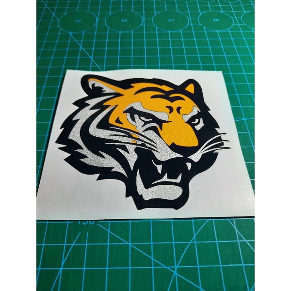 sticker raja rimba harimau malaya pantul cahaya / cutting sticker ...