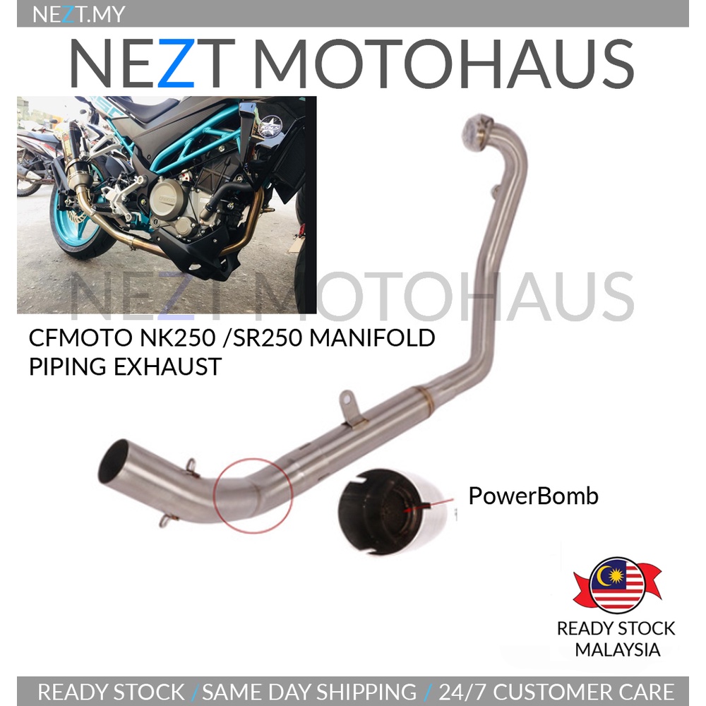 CFMOTO NK250 SR250 Manifold Modified Piping Exhaust Ekzos / Full System ...