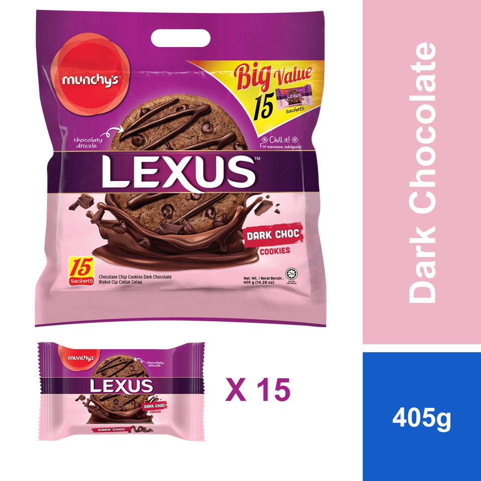 Munchy's Lexus Cookies Dark Chocolate 405g | Shopee Malaysia