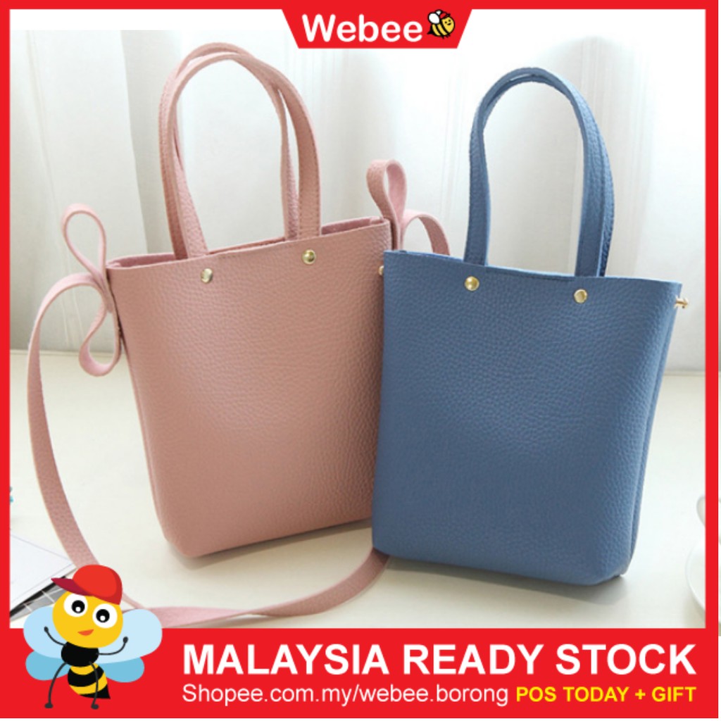 READY STOCK WEBEE Bucket Sling Bag Kecil Handbag Tote Bag Cute Casual ...