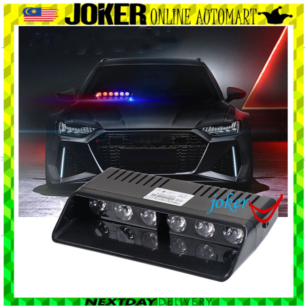 6 Leds 12v Car Emergency Flasher Dash Strobe Warning Light Day Running ...