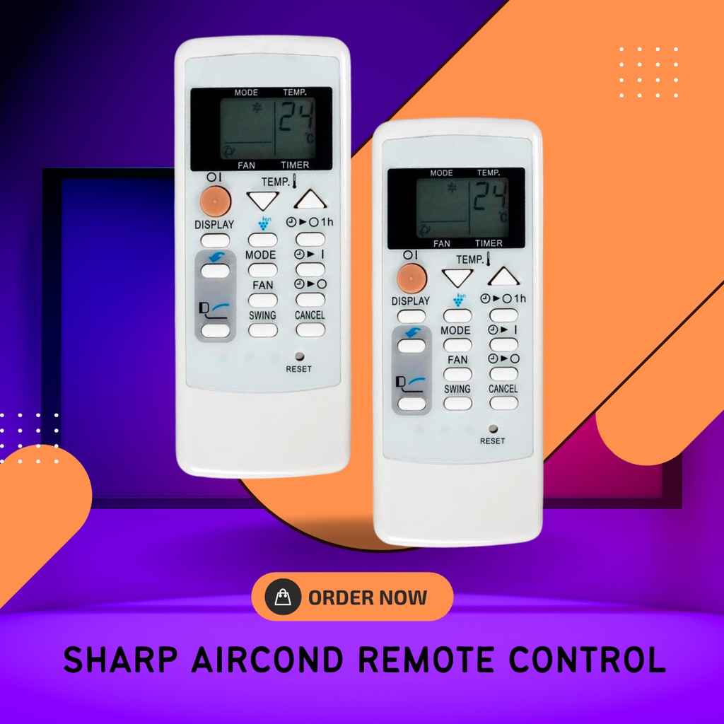 Remote Aircond Sharp AC Remote Control Air Conditioner SHARP alat ...