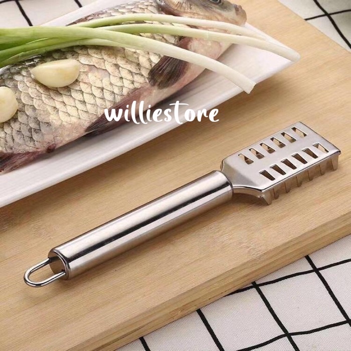 Stainless Steel Fish Scaler Scraper Fish Scales Fish Scale Planer Remover Scale Knife Removal ...