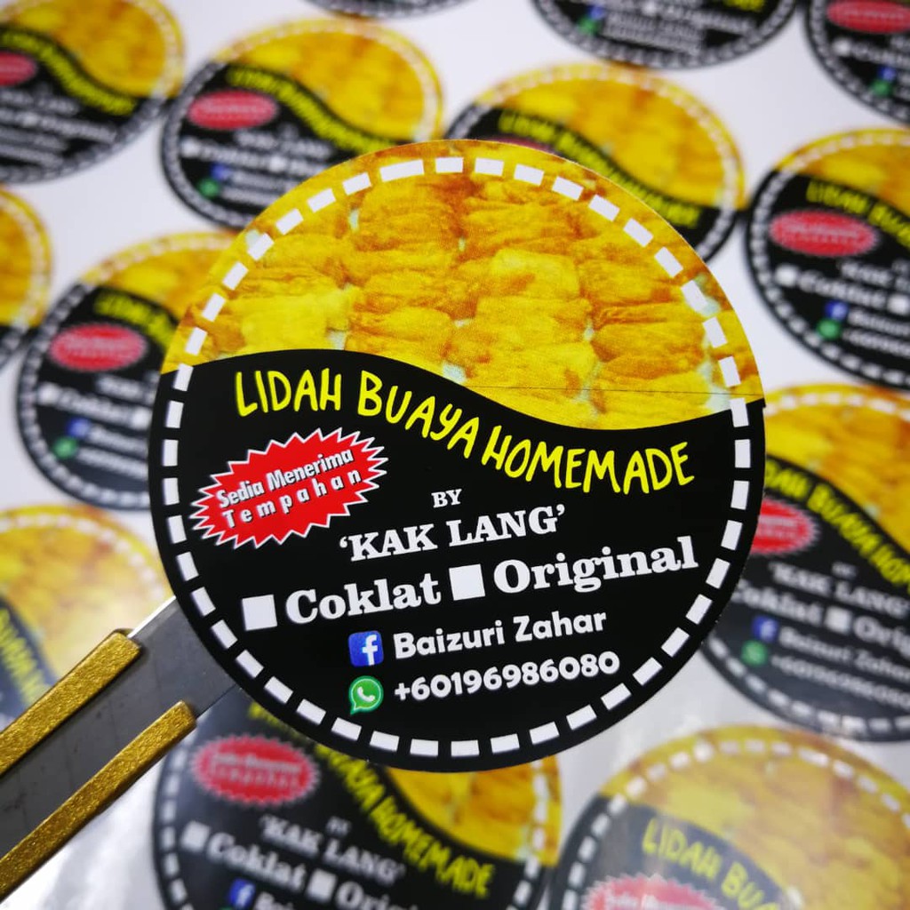 CUSTOM SHAPE STICKER 1000 PCS ONLY RM 60 SAIZ 5CM | Shopee Malaysia