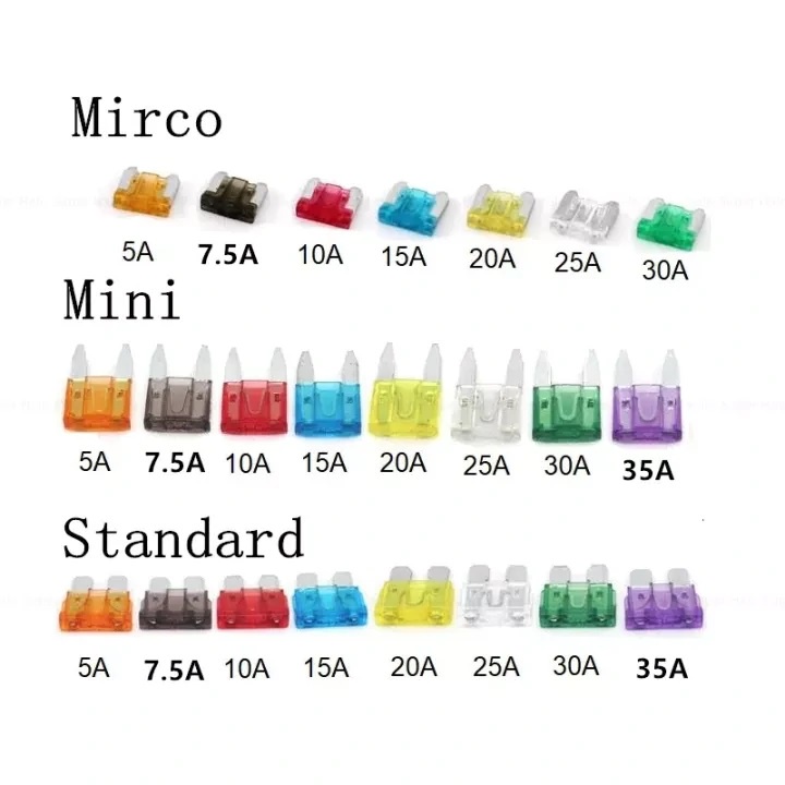1PCS Assorted Car Standard Micro Mini Medium Blade Fuse 2A 3A 5A 7.5A 10A 15A 20A 25A 30A Fius ...