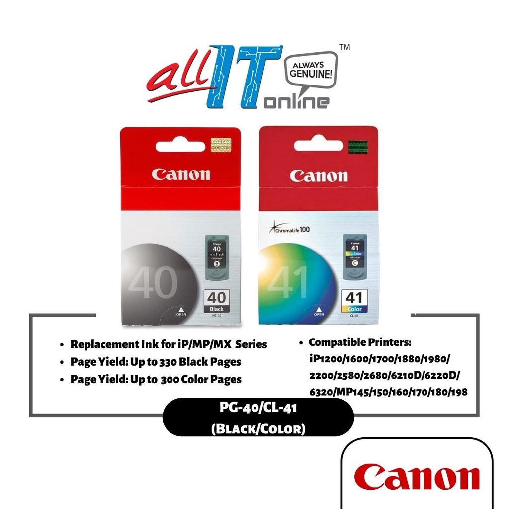 Canon PG-40/CL-41 Ink Cartridge (Black/Color) | Shopee Malaysia