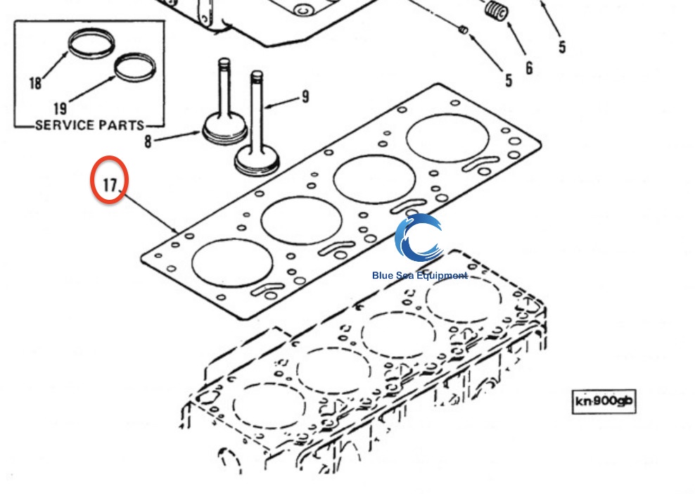 Cylinder Head Gasket - 3283333 J283333 for Cummins 4BT / Case 580K 580L ...